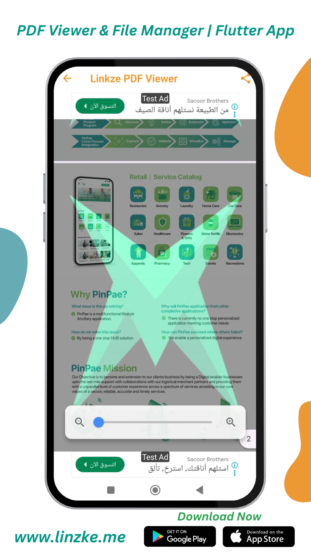 PDF Viewer & PDF Manager | Flutter App with AdMob - Linkze by quickro